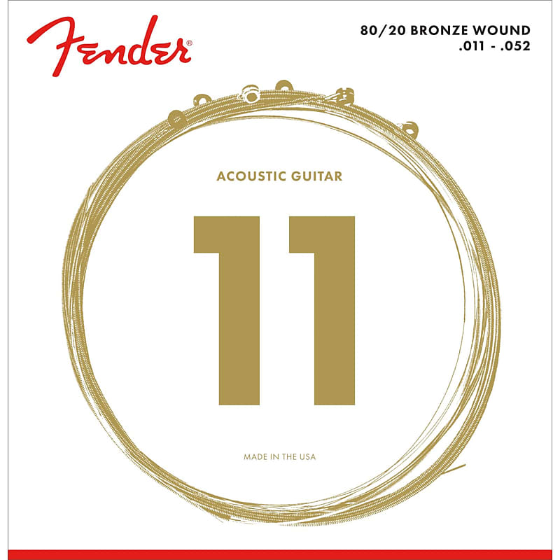 Fender 80/20 Bronze 70CL Acoustic Gui tar Strings - Acustic | Reverb