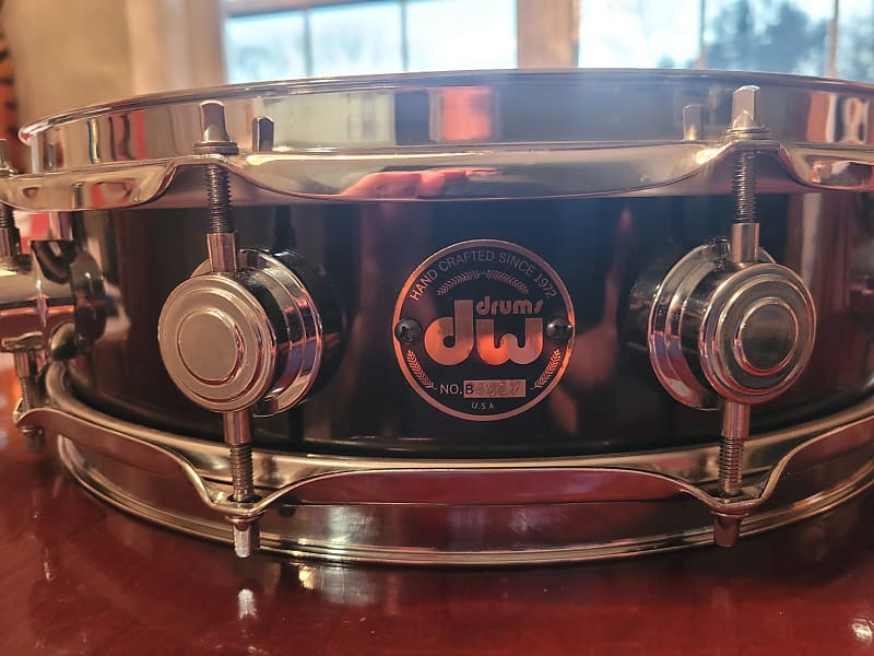 DW 4×14" Black Wrap Collector Series Black Badge 1990s | Reverb