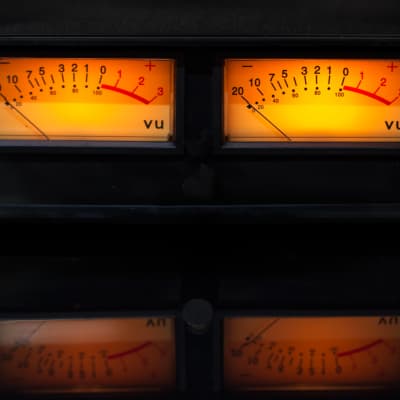 Vintage Look VU Meter Audio Visualiser Stereo Double | Reverb UK