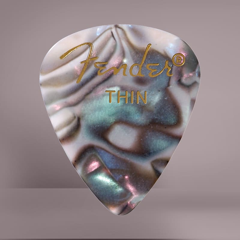 (12 Pack) Fender 351 Celluloid Thin Guitar Picks - Abalone | Reverb