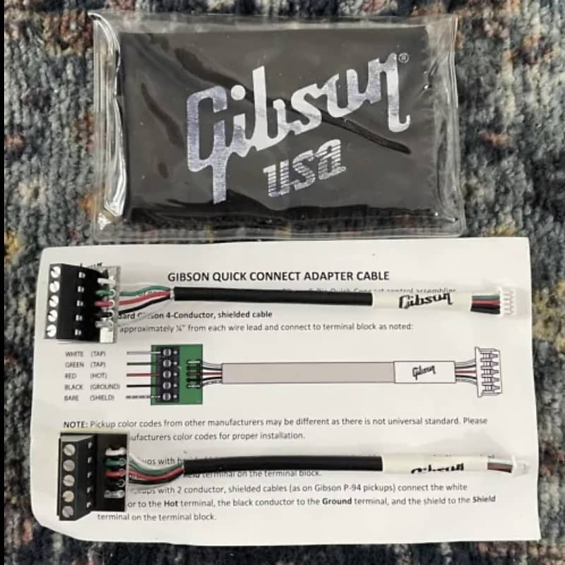 Gibson Quick Connect Jack Cable Set For Solderless Quick | Reverb