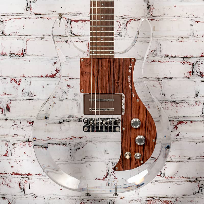 Ampeg Dan Armstrong RI Electric Guitar, Clear Lucite w/ | Reverb