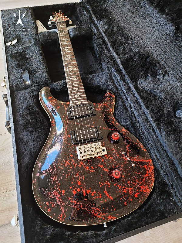 PRS Custom 24 Black Blood splattered formerly owned by | Reverb