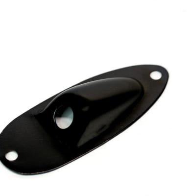 Brio Jack plate for Strat®, with mounting screws Black | Reverb Canada