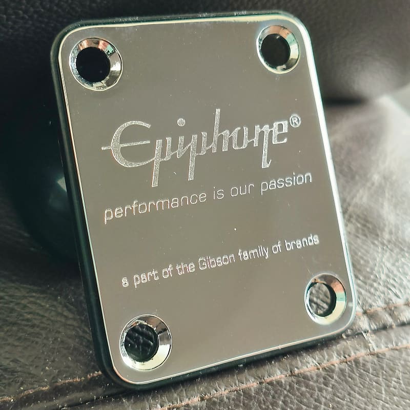 Epiphone Neck plate - Silver | Reverb