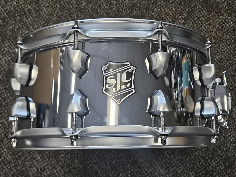 SJC Alpha Steel Snare Drum with Satin Hardware 6.5x14 | Reverb