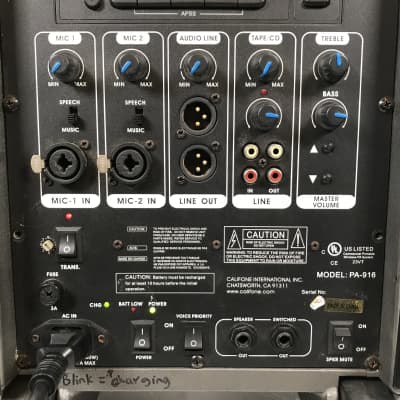 Califone Model PA-916 Portable PA Amplifier Speaker | Reverb Australia