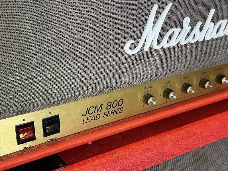 1986 Vintage Red Marshall JCM800 2203 100 watt head | Reverb