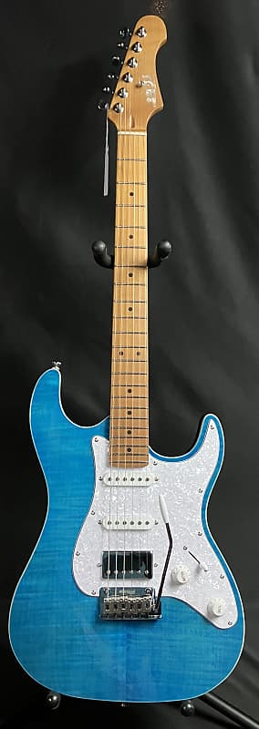 JET Guitars JS-450 Super Strat-Style Electric Guitar Flamed | Reverb