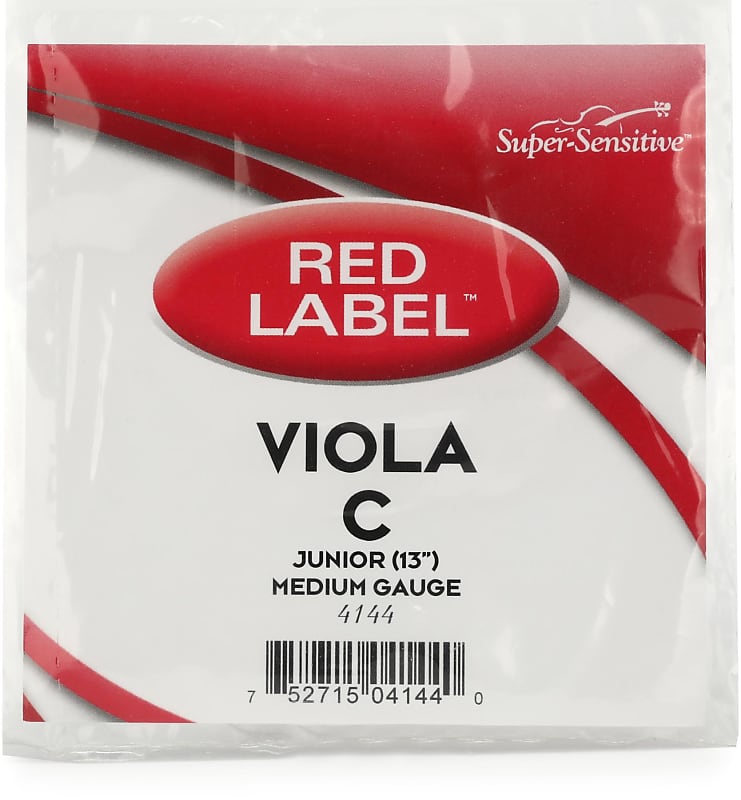 Super-Sensitive 4144 Red Label Viola C String - 13-inch | Reverb