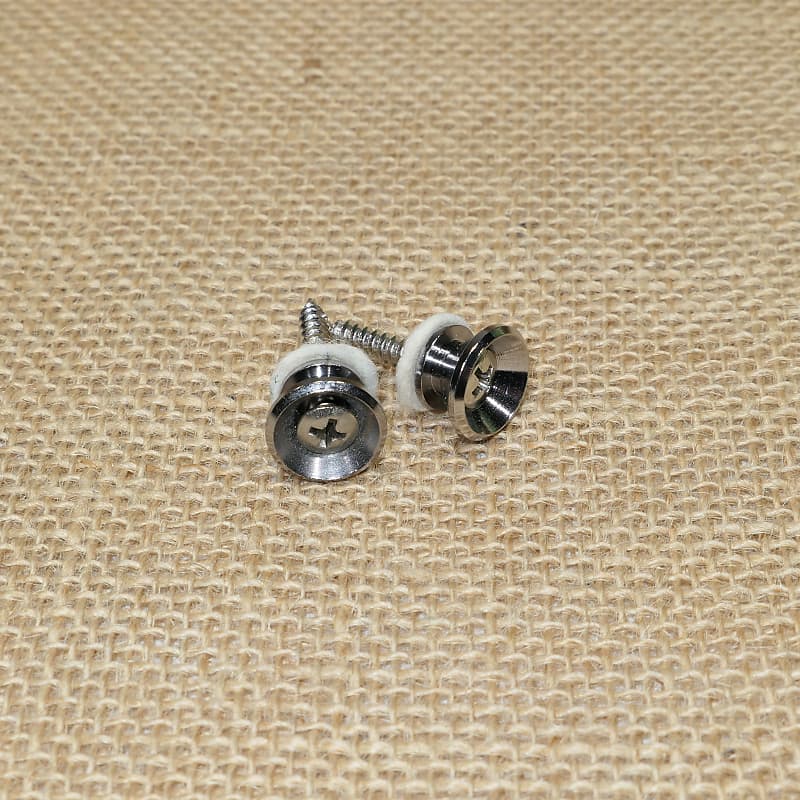 Genuine 2015 Squier Stratocaster Mini Strap Button Chrome | Reverb