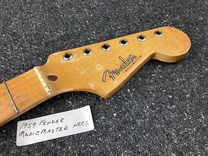 1959 Fender Musicmaster Guitar Maple Neck with Original | Reverb