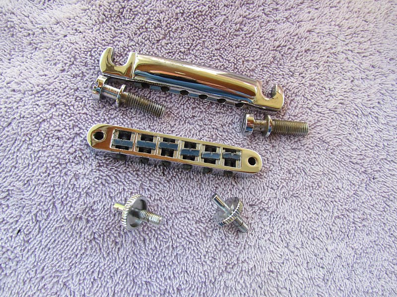 Gibson Les Paul Bridge And Stop Tailpiece W/Studs & | Reverb