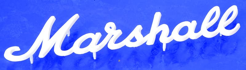 Original '80s-'90 Large' White Marshall Logo Mint And Unused | Reverb