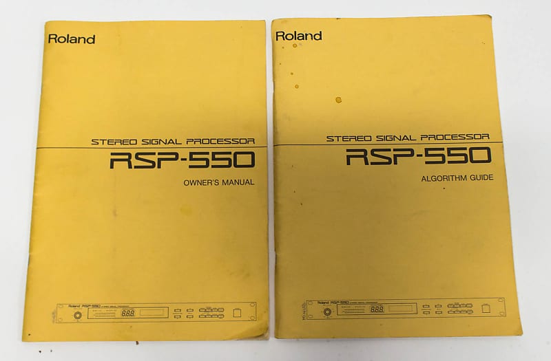 Roland RSP-550 Stereo Signal Processor Owners Manual & | Reverb UK