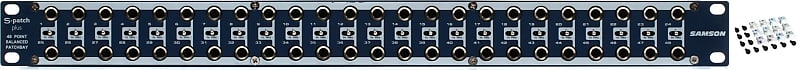 Samson S-Patch Plus 48-point Balanced Patchbay Bundle with | Reverb