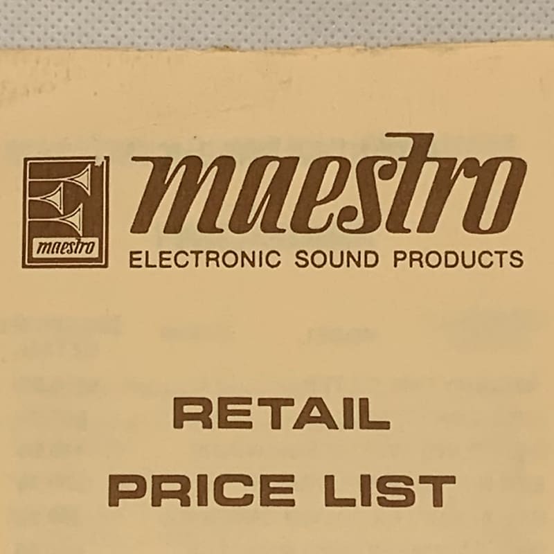 Maestro Sound Odyssey price list 1974 | Reverb Canada