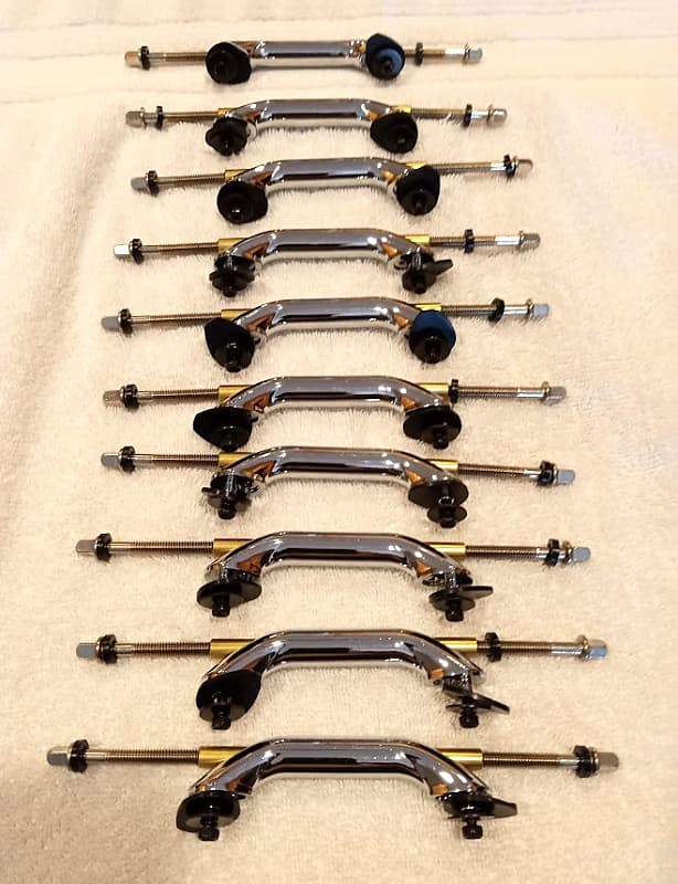 Complete set of (10) Pearl ARL65 arch tube lugs + (20) | Reverb