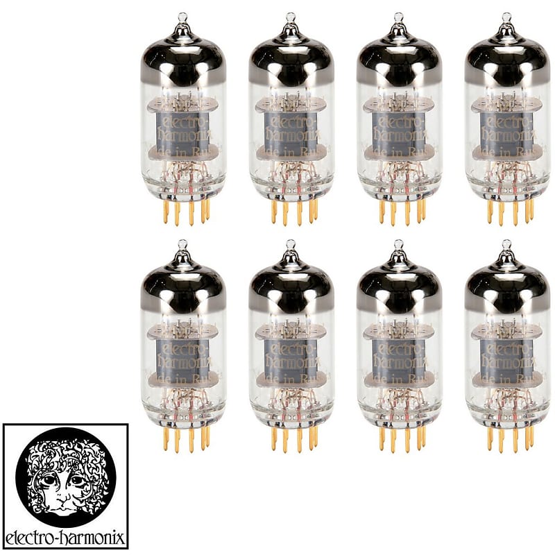 New Matched Octet (8) Electro-Harmonix 12AU7 / ECC82 GOLD | Reverb