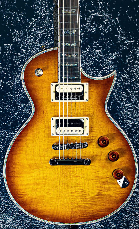 LTD Eclipse EC-1000 Deluxe Amber Sunburst W/ESP Case | Reverb