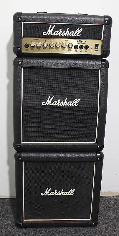 Marshall Lead 15 G15MS Stack • 1990's • Black • Excellent | Reverb