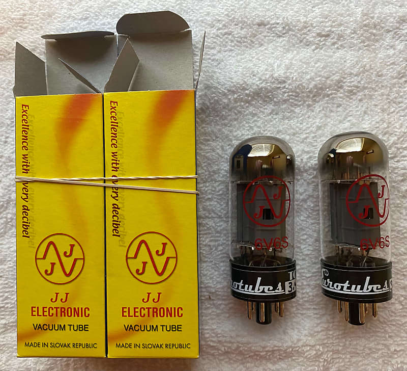 Matched Pair JJ Electronic 6V6S Power Tubes | Reverb