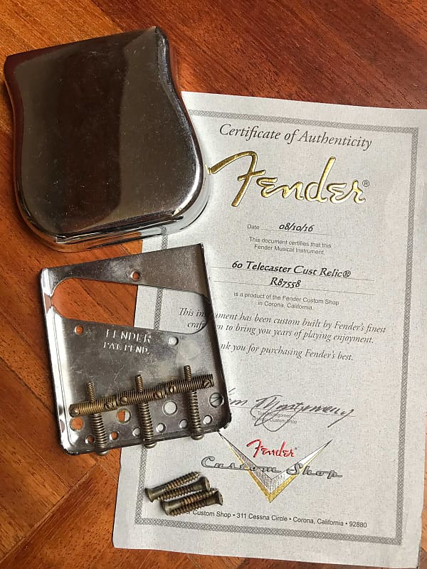 Fender Custom Shop Telecaster Bridge Assembly w/Bridge Cover | Reverb
