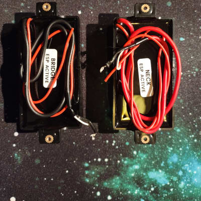 ESP Active Pickups Bridge and Neck Pickup Black 6 String | Reverb