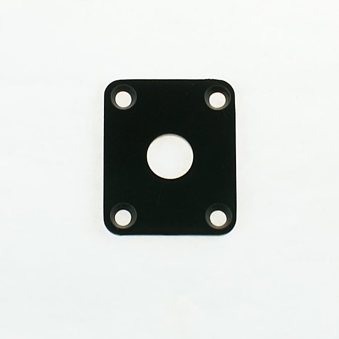 Plastic Square output Jack Plate ,Black | Reverb