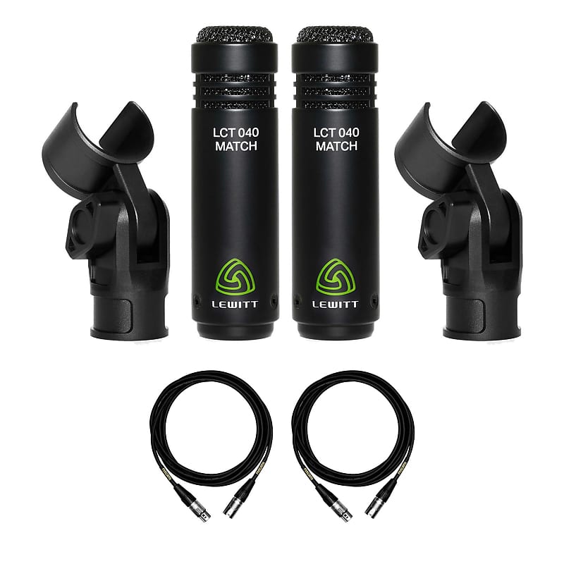 Lewitt LCT 040 Match Stereo Pair Bundle with 2 15ft Mogami | Reverb