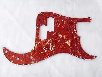 Red Tortoise Shell American Standard P Bass Pickguard | Reverb