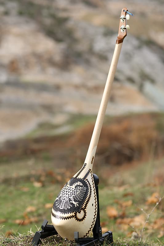 Albania Eagle Flag Carved on a Cifteli Qifteli Full sized Pro | Reverb