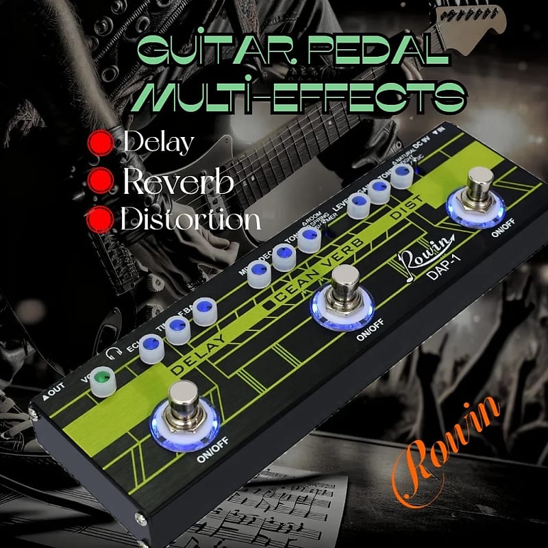 Rowin DAP-1 Guitar Multi Effects Pedal 3 In1 Effects | Reverb UK
