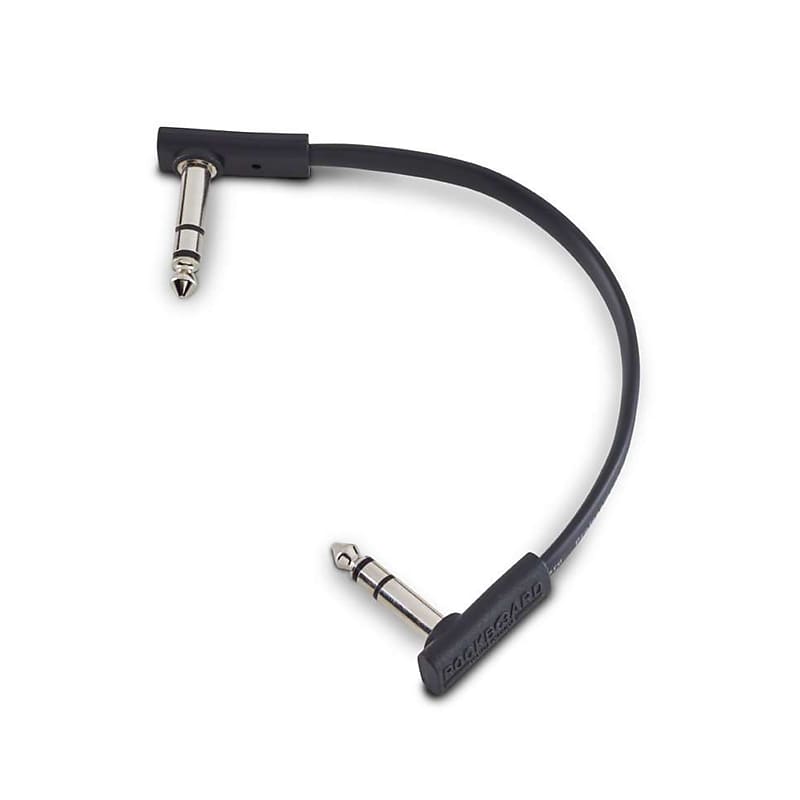 Rockboard Flat Patch TRS Cable 5.9" - Black | Reverb