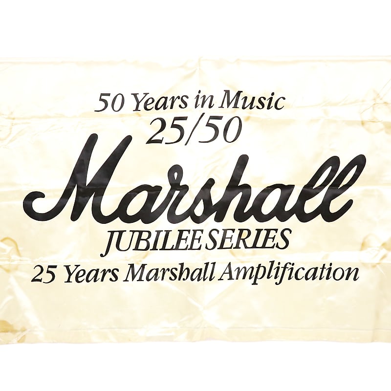 1987 Marshall 25/50 Silver Jubilee Vintage Silk Banner Ad | Reverb