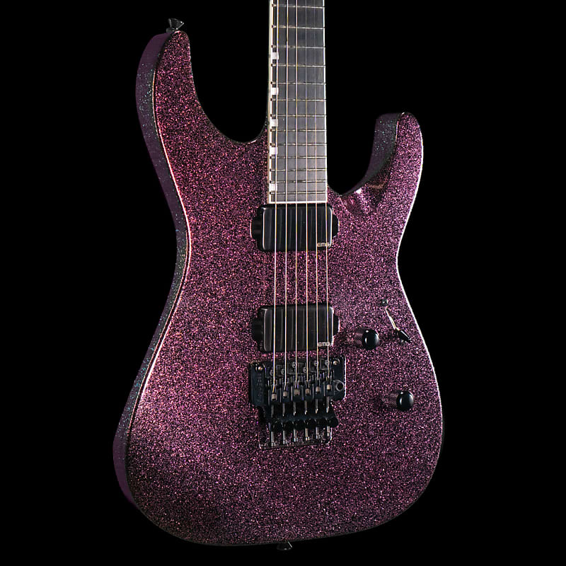 ESP M-II Custom FR Neck-Thru Magenta Granite Sparkle | Reverb