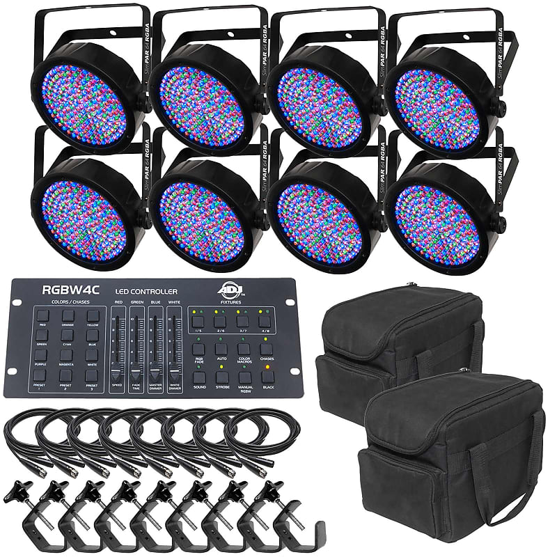 Chauvet Lighting SlimPar 64 RGBA & ADJ RGBW4C Package | Reverb