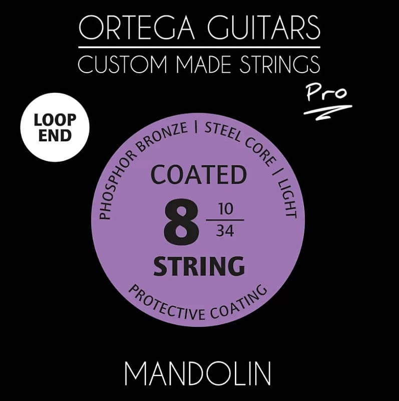 Ortega Guitars Custom Made Strings, 8-String Mandolin Strings | Reverb
