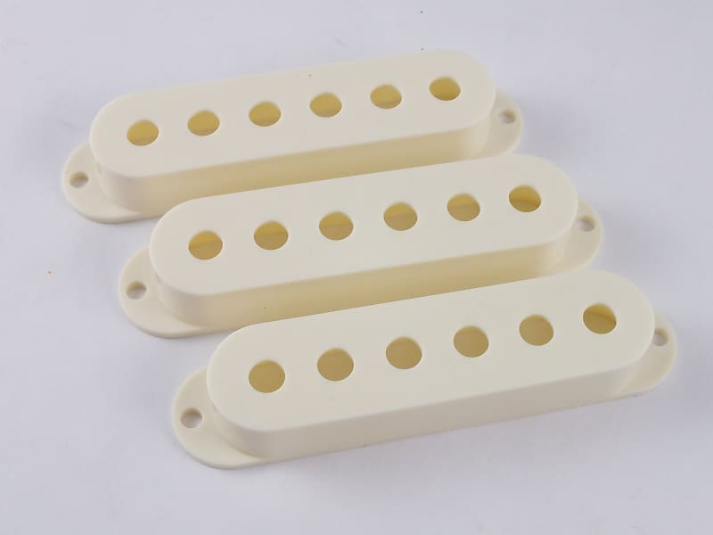 Set of 3 Parchment Pickup Covers for Stratocaster guitar 52mm | Reverb