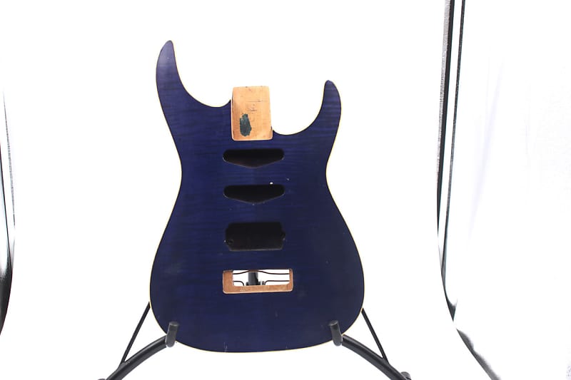 NOS Westone Super Strat Style Guitar Body - blue flame top | Reverb