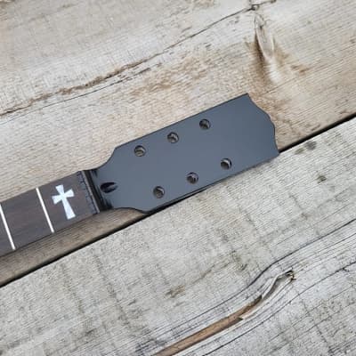 Custom Cross Inlays 22 fret guitar neck replacement Project | Reverb