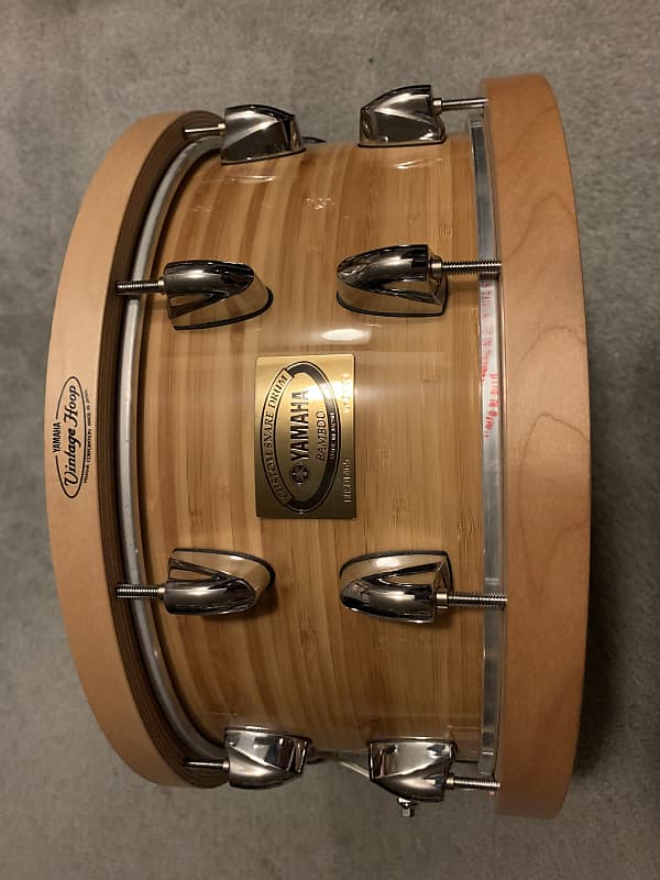 Yamaha 6.5"x14" Bamboo Snare w/ Vintage Wood Hoops | Reverb