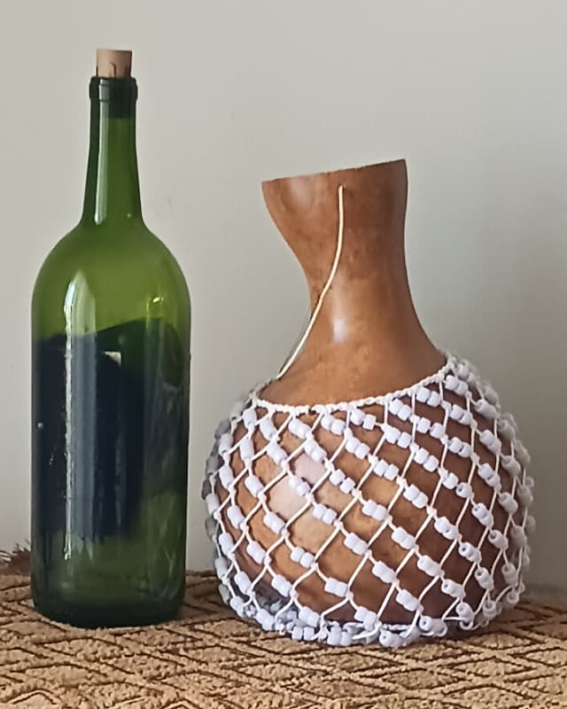 Sekere (medium Yoruba-style netted gourd rattle) | Reverb