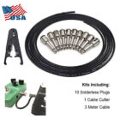 Solderless Patch Cable Kit DIY 10' Cable 10 Plugs for Guitar | Reverb