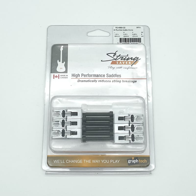 Graphtech String Saver Saddles for Floyd Rose Schaller Chrome | Reverb