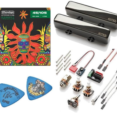 EMG JMaster Pickguard System Black Active Jazzmaster Pickups | Reverb