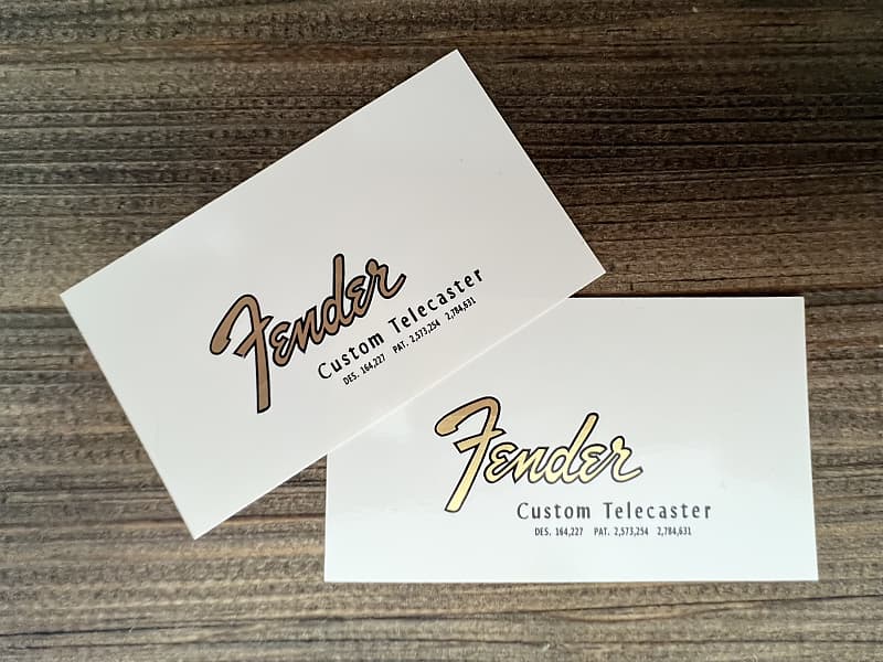 Fender Telecaster Custom Headstock Decal 1966 | Reverb