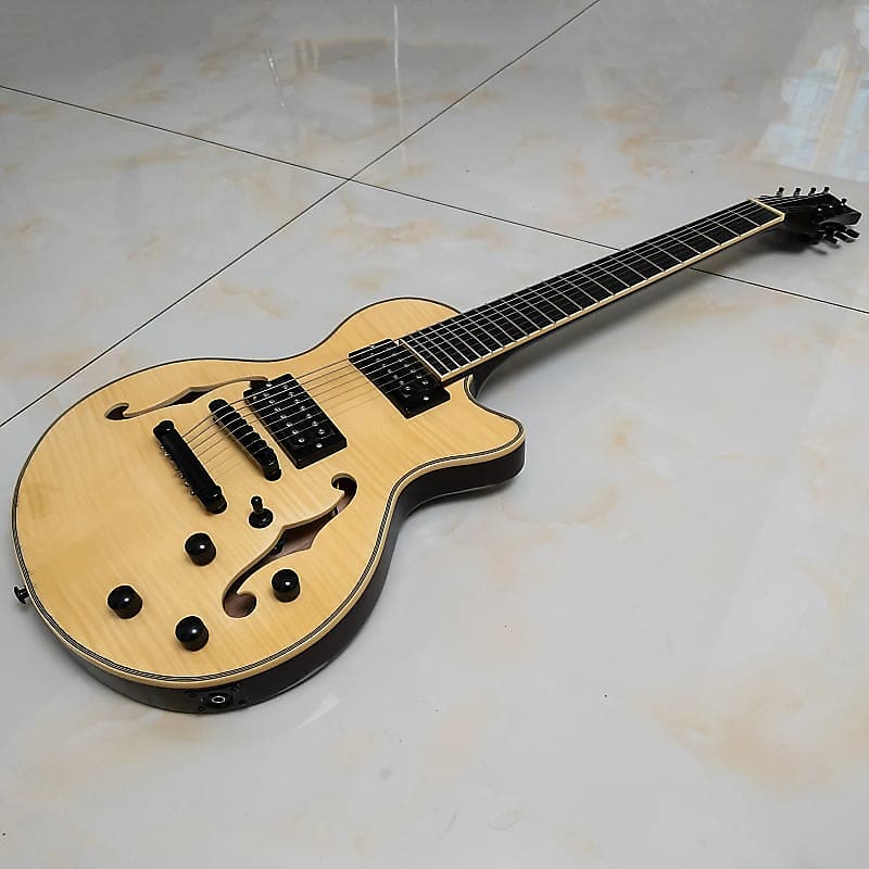 Custom 7 String Semi Hollow Jazz Guitar Mahogany Body, | Reverb UK