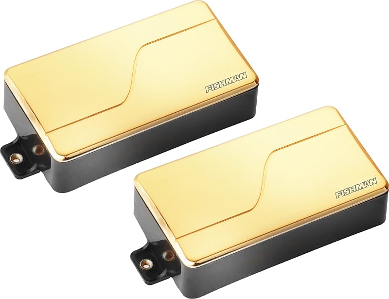 Fishman Fluence Modern Active Humbucker Pickup Set, Gold | Reverb