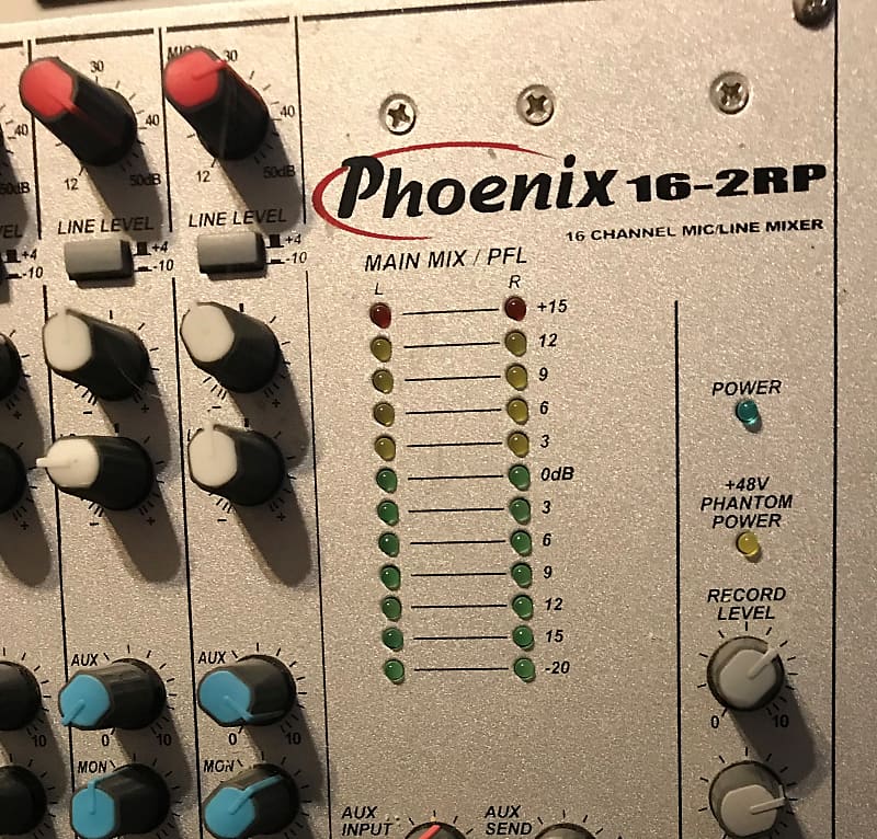 PHOENIX 16 CHANNEL MIC/LINE MIXER Mic Mixer 2000'S ish silver | Reverb